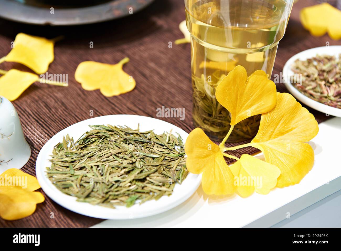 Green tea at the exhibition Stock Photo - Alamy