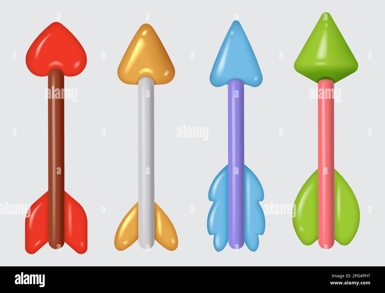 Bow and arrow. Stylized medieval war weapons battle ancient archery ...