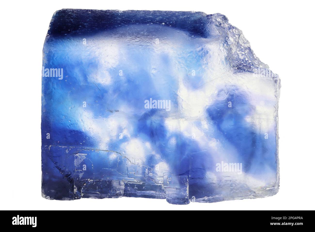 halite crystal from Merkers, Germany isolated on white background Stock ...