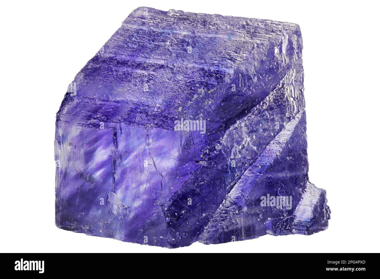 halite crystal from Merkers, Germany isolated on white background Stock ...