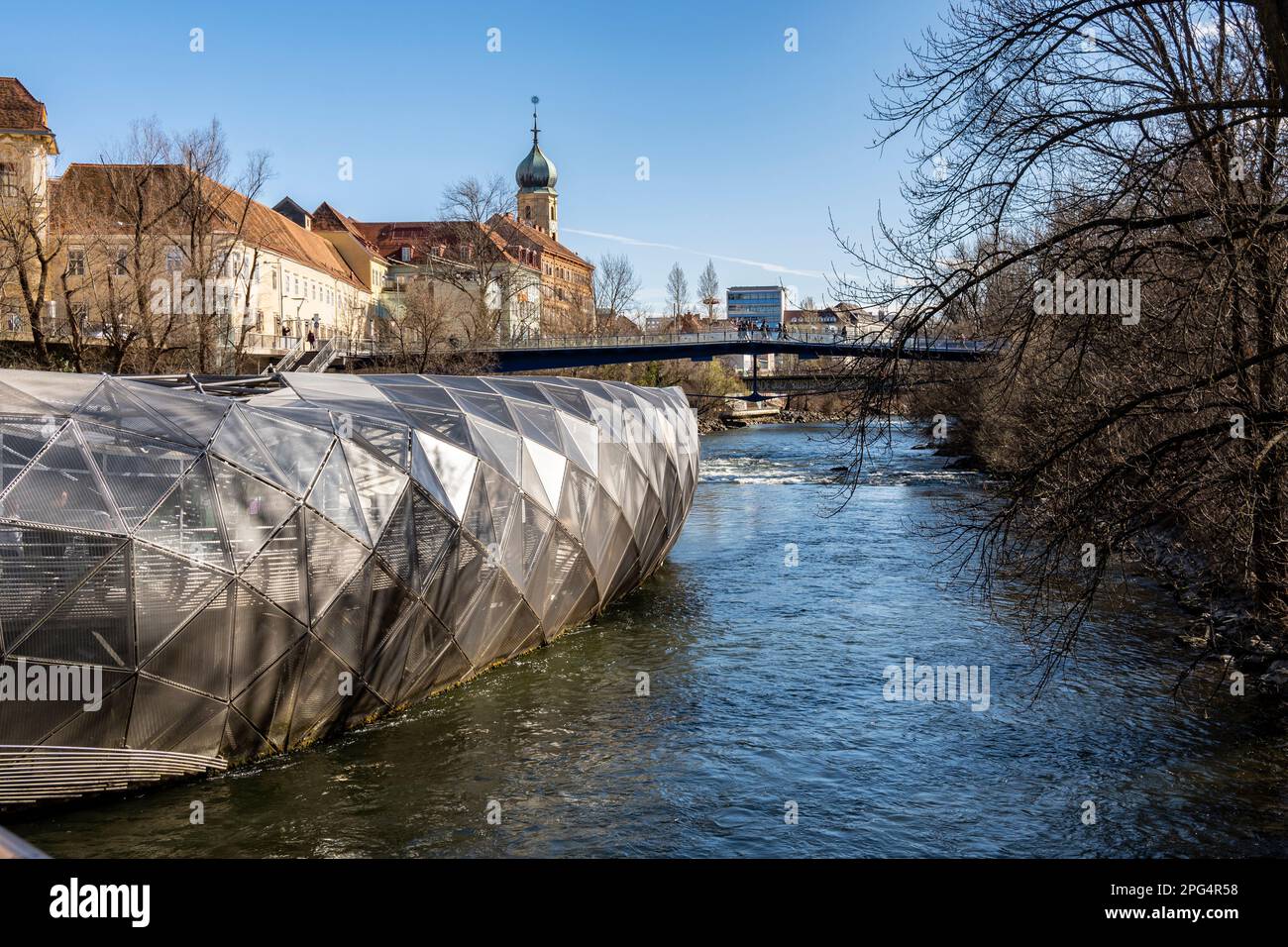 Graz, Austria-March 11th, 2023: Famous modern piece of architecture ...