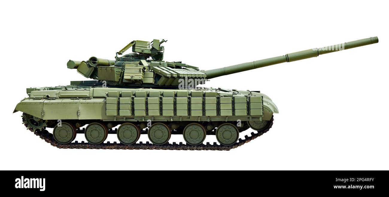 Soviet main battle tank isolated white Stock Photo - Alamy