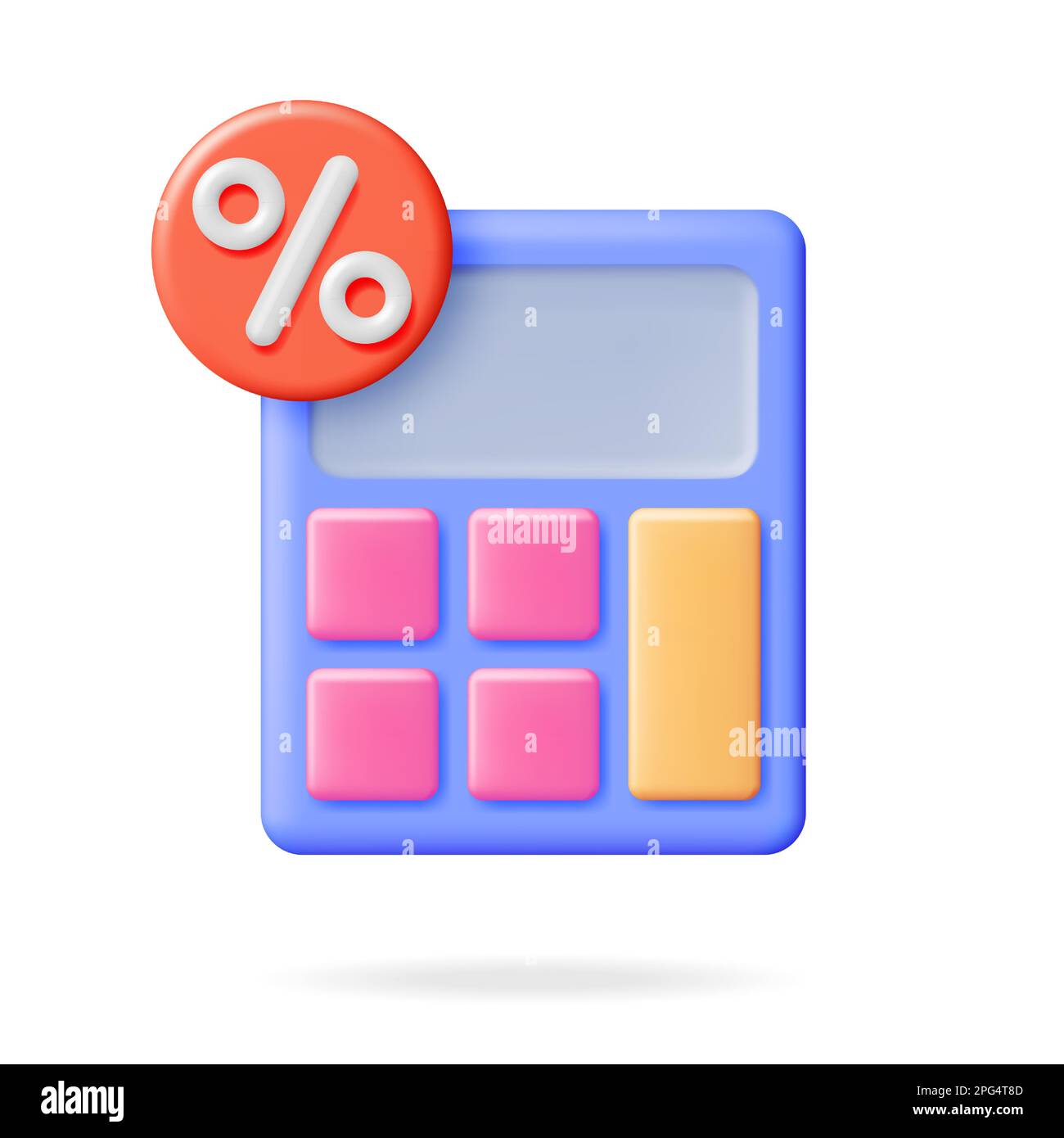 3D Modern Calculator with Percentage Sign Stock Vector Image & Art - Alamy