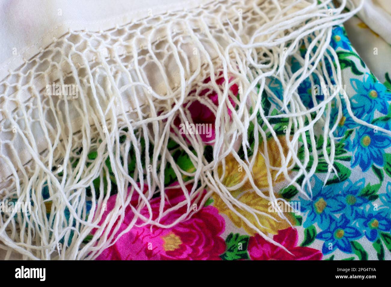 a headscarf laying on traditional ukrainian knitting vyshyvanka Stock ...