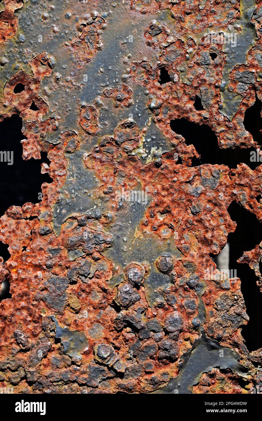 Metal corroded by rust texture background Stock Photo - Alamy