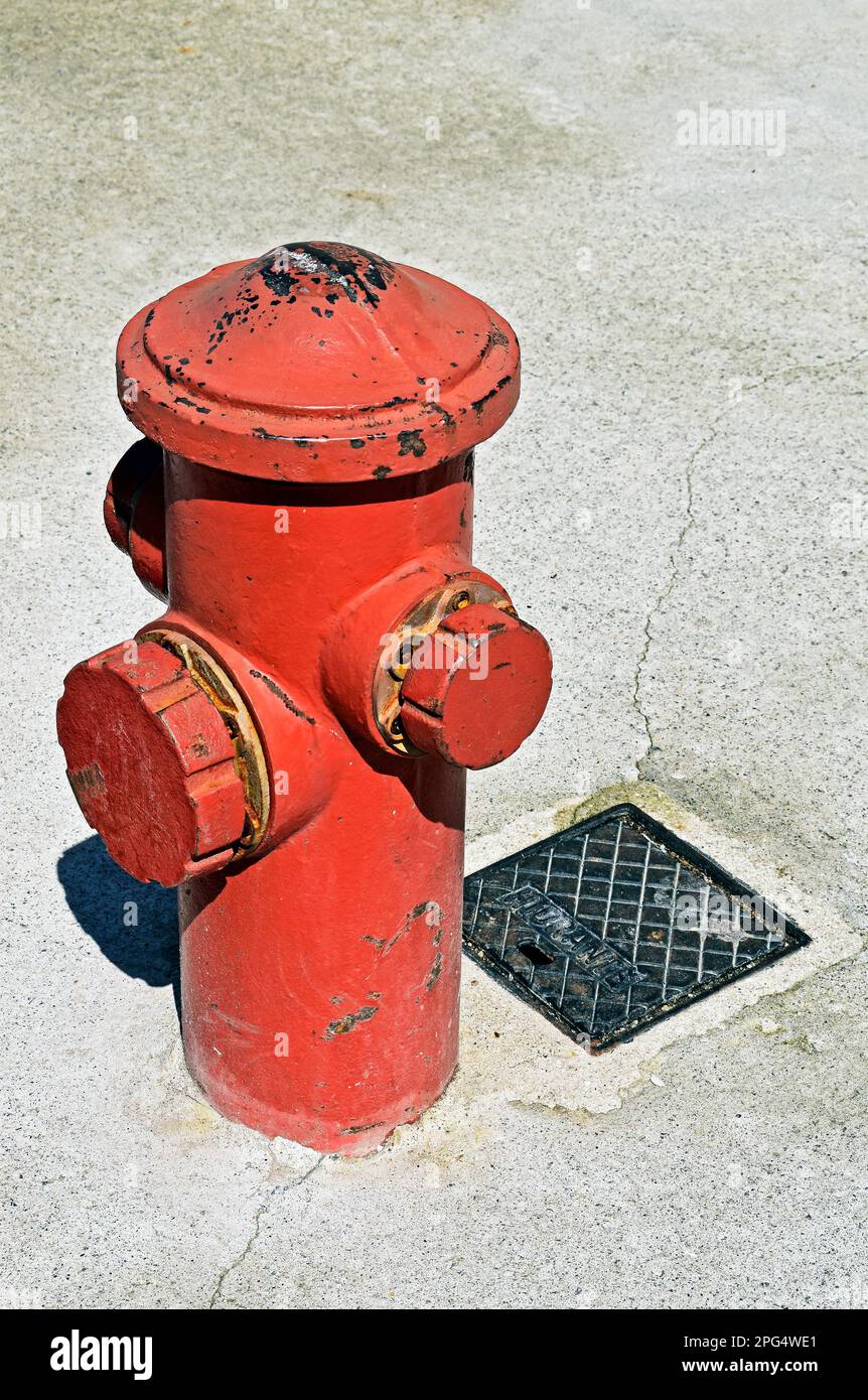 Fire hydrant on sidewalk of a residential condominium, Rio Stock Photo ...
