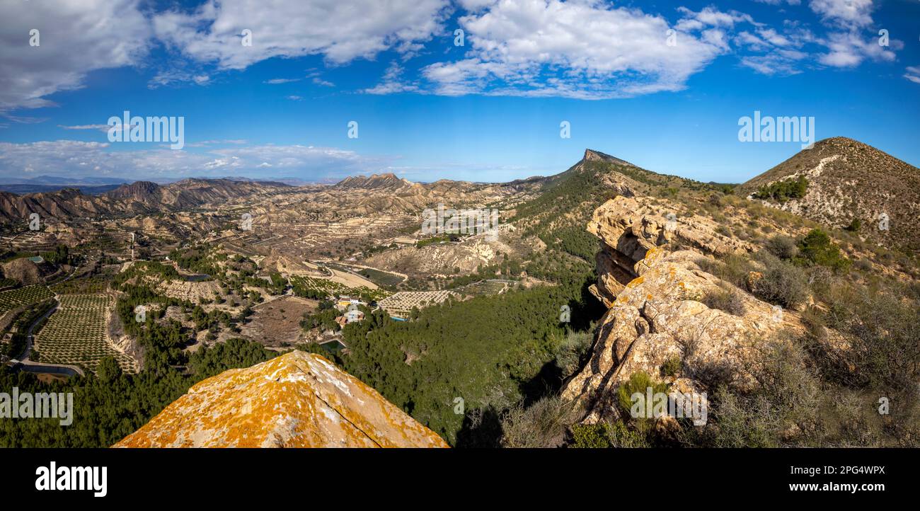 Panoramic view of the arid and semi-wooded area called "Lunar Landscape ...