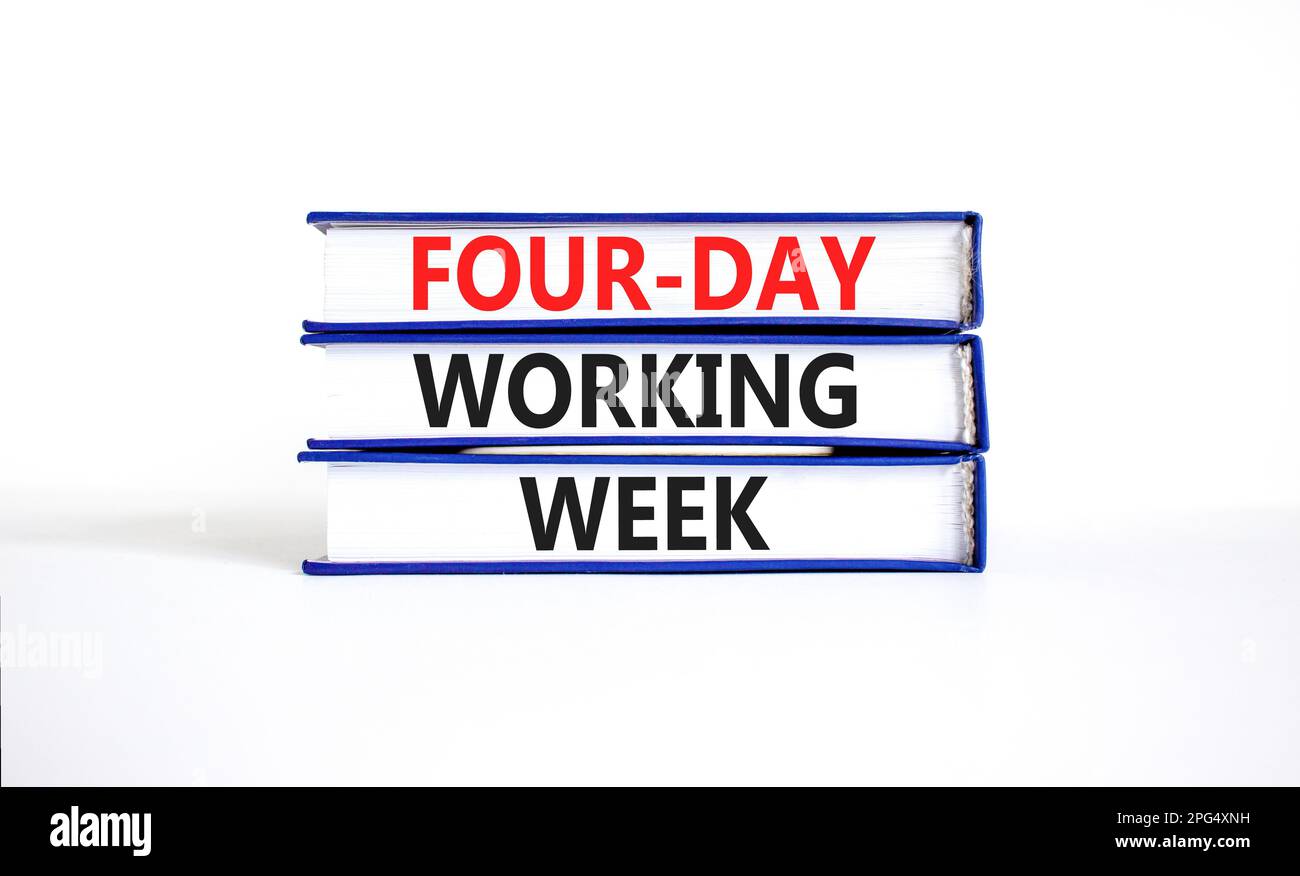 Four-day working week symbol. Concept words Four-day working week on ...