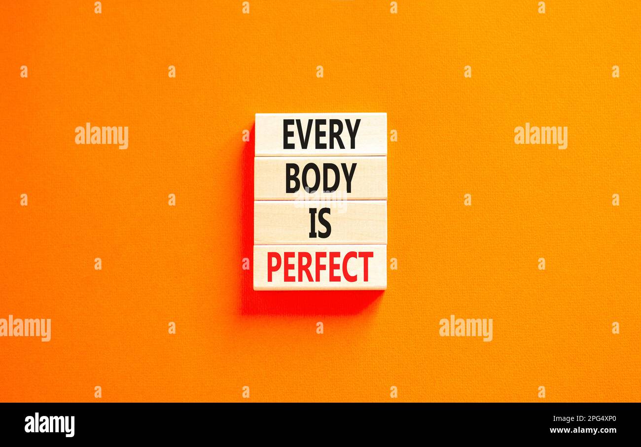 Every body is perfect symbol. Concept words Every body is perfect on ...