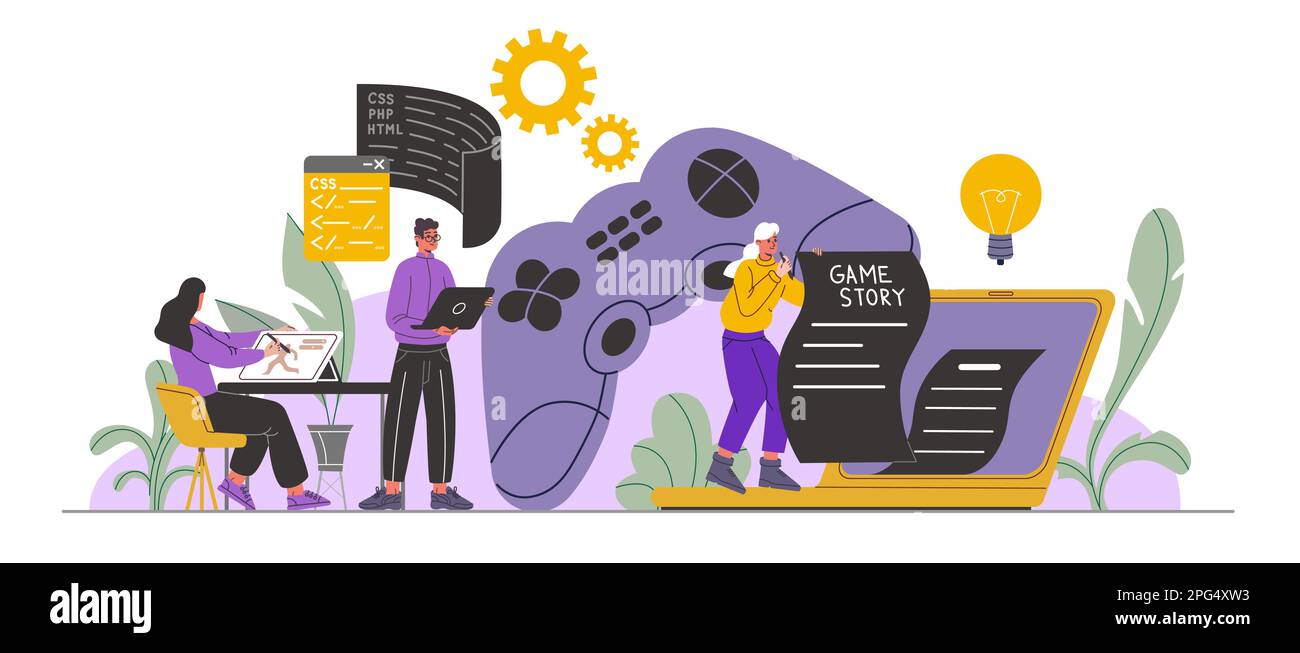 Game developers. Designers and screenwriters. Programmers working on ... Game developers. Designers and screenwriters. Programmers working on ...