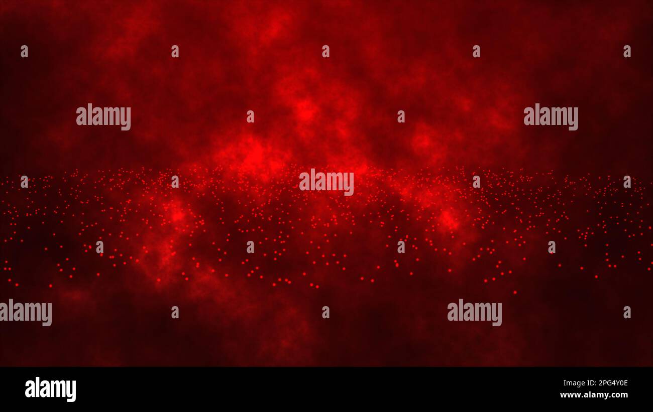 Abstract wave moving dots flow particles. Colorful wave of streaming ...