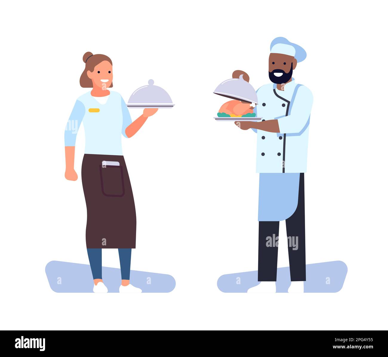 Restaurant worker dish Stock Vector Images - Alamy