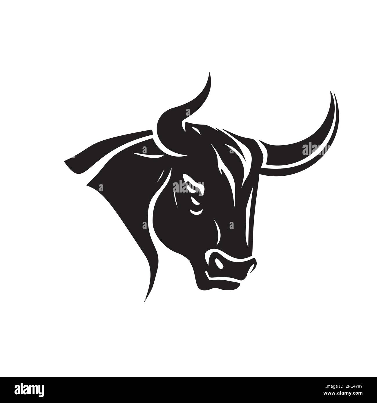 Vector of bull design on white background. Wild Animals, Vector ...