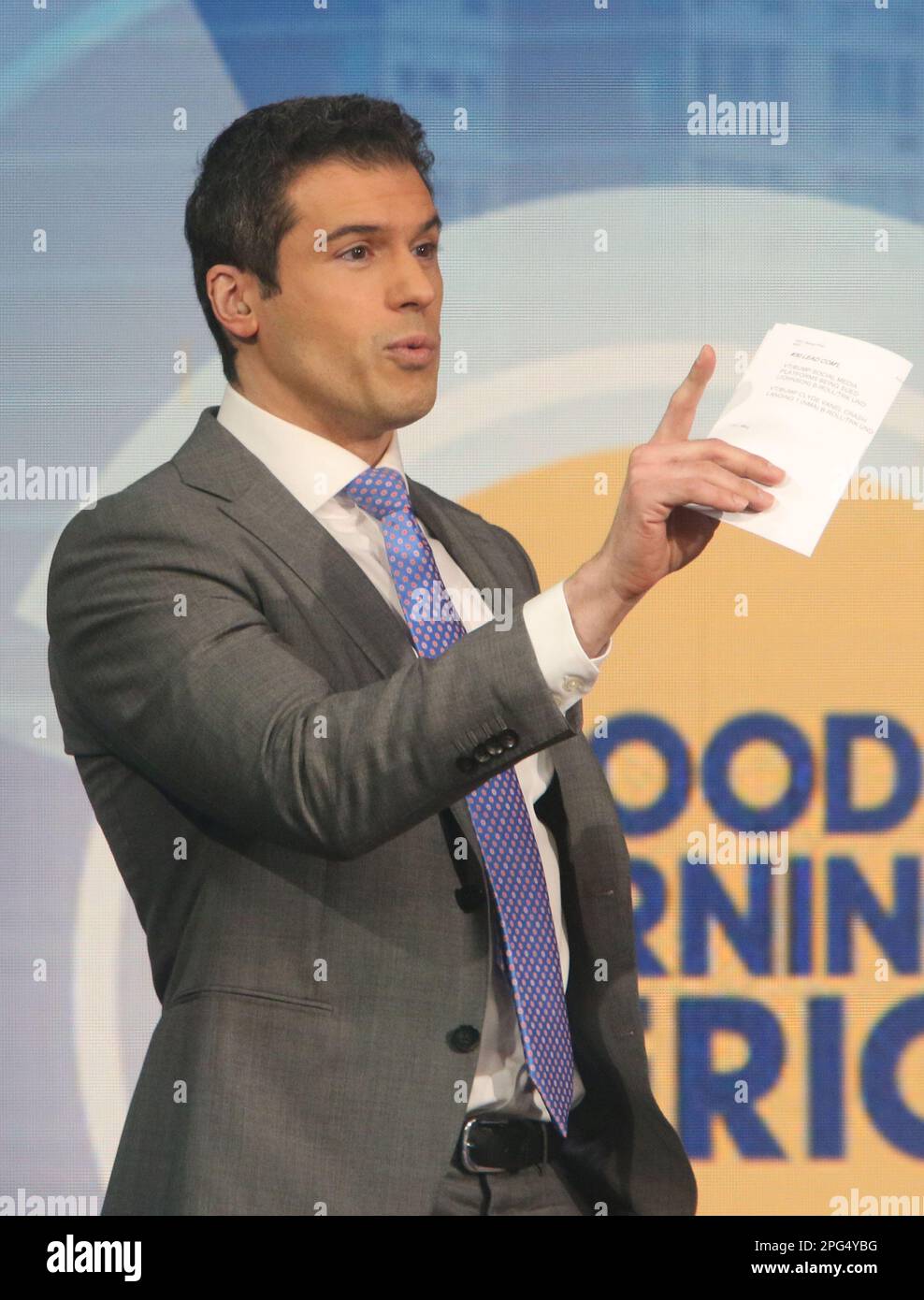 New York, NY, USA. 20th Mar, 2023. Gio Benitez on the set of Good ...