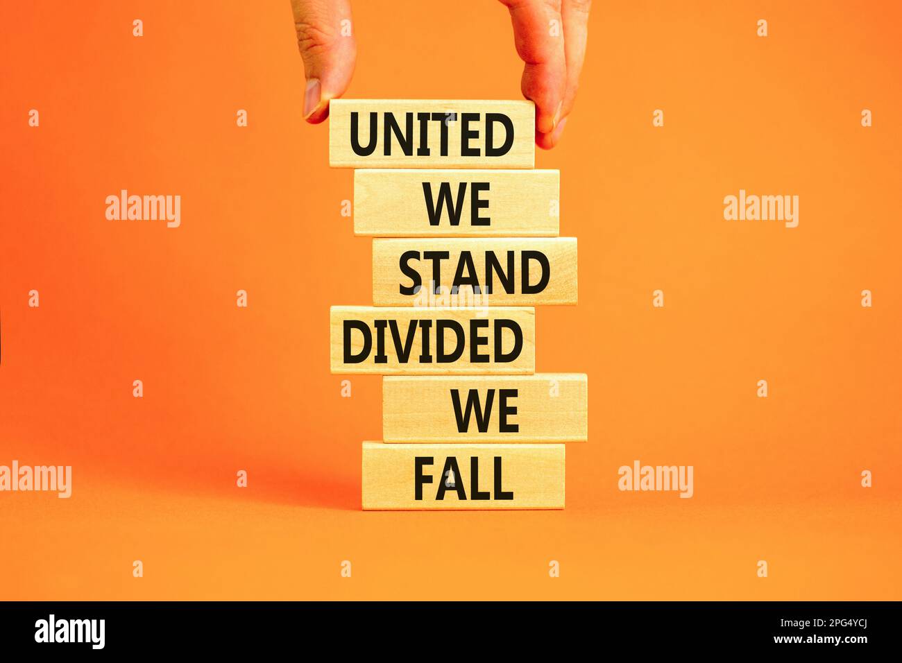 United or divided symbol. Concept words United we stand divided we fall ...