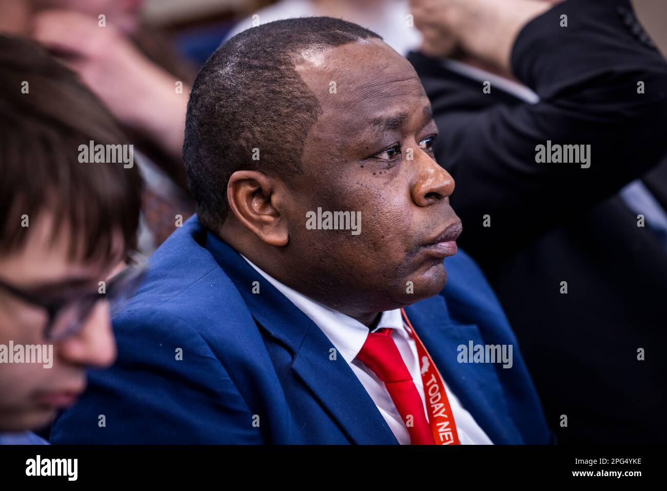 Washington, United States. 20th Mar, 2023. Today Africa News journalist ...
