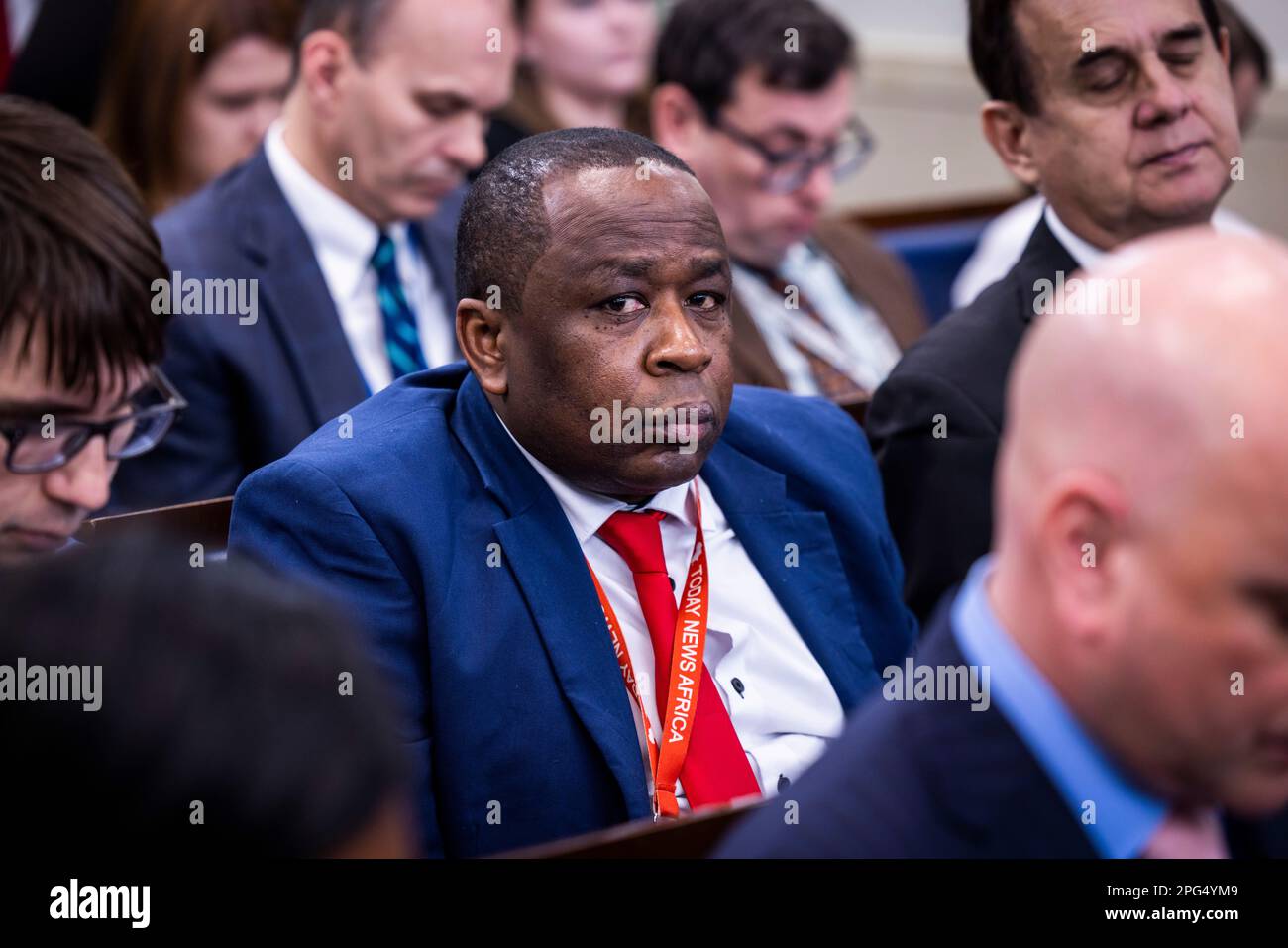 Washington, United States. 20th Mar, 2023. Today Africa News journalist ...