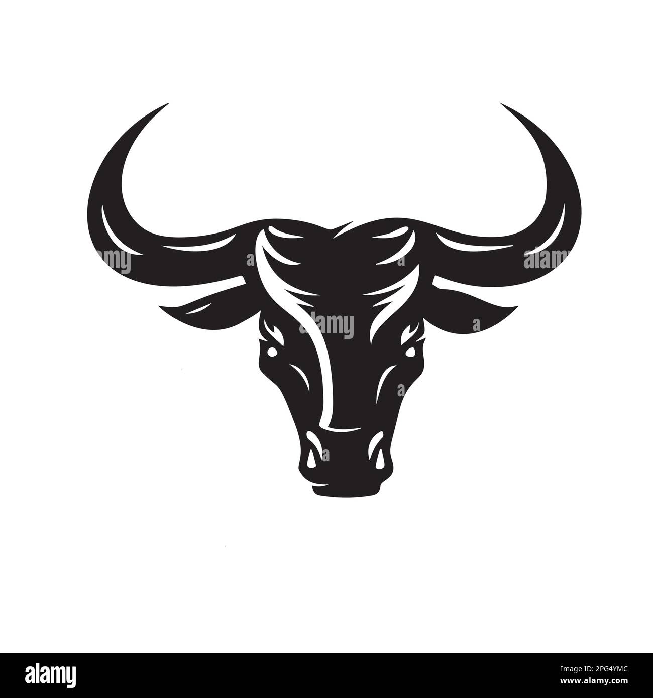 Vector of bull design on white background. Wild Animals, Vector ...