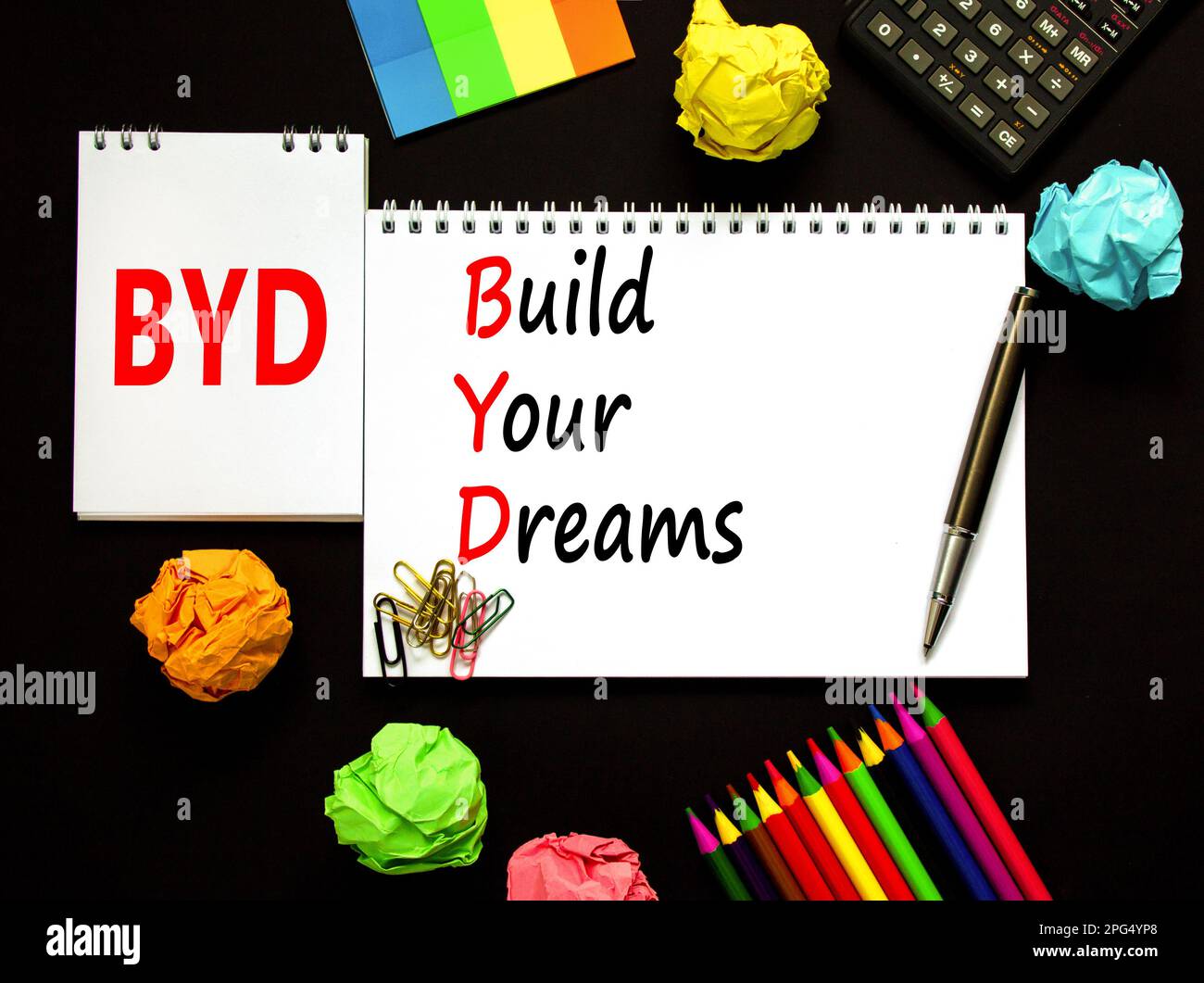 BYD build your dreams symbol. Concept words BYD build your dreams on ...