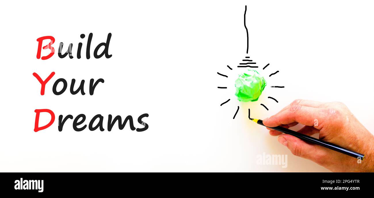 BYD build your dreams symbol. Concept words BYD build your dreams on ...