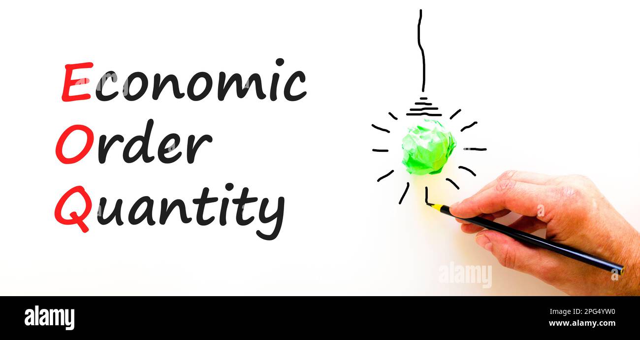 EOQ economic order quantity symbol. Concept words EOQ economic order ...