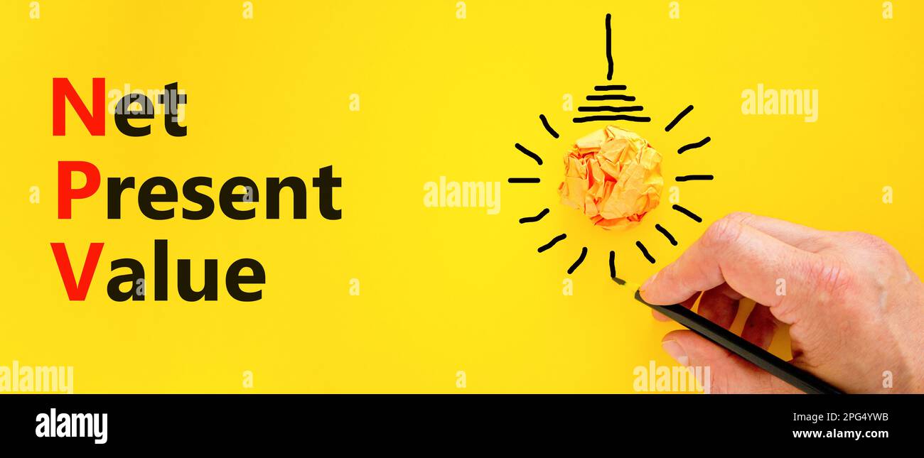 NPV net present value symbol. Concept words NPV net present value on ...