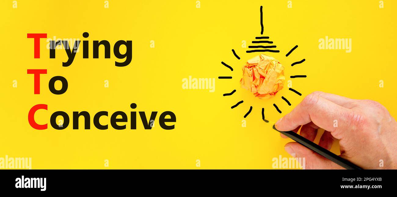 TTC trying to conceive symbol. Concept words TTC trying to conceive on ...