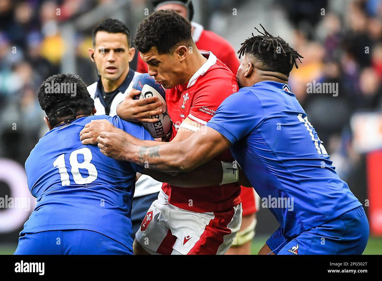 Rio DYER of Wales during the Six Nations 2023 rugby union match between ...