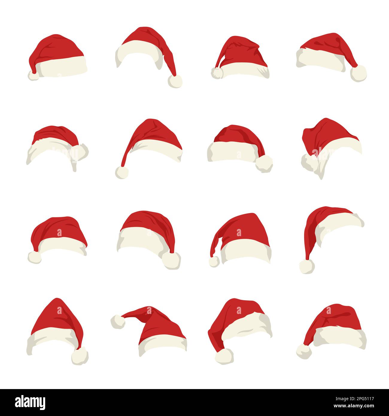Close up red christmas hats Stock Vector Images - Alamy