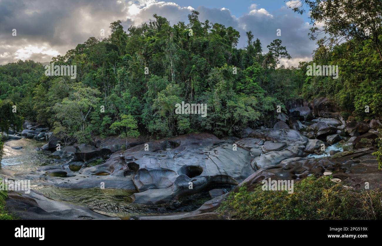 Panoramic view of Babinda Boulders, Queensland, Australia Stock Photo ...