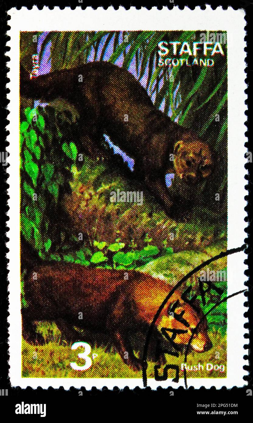 MOSCOW, RUSSIA - MARCH 16, 2023: Postage stamp printed in Cinderellas ...