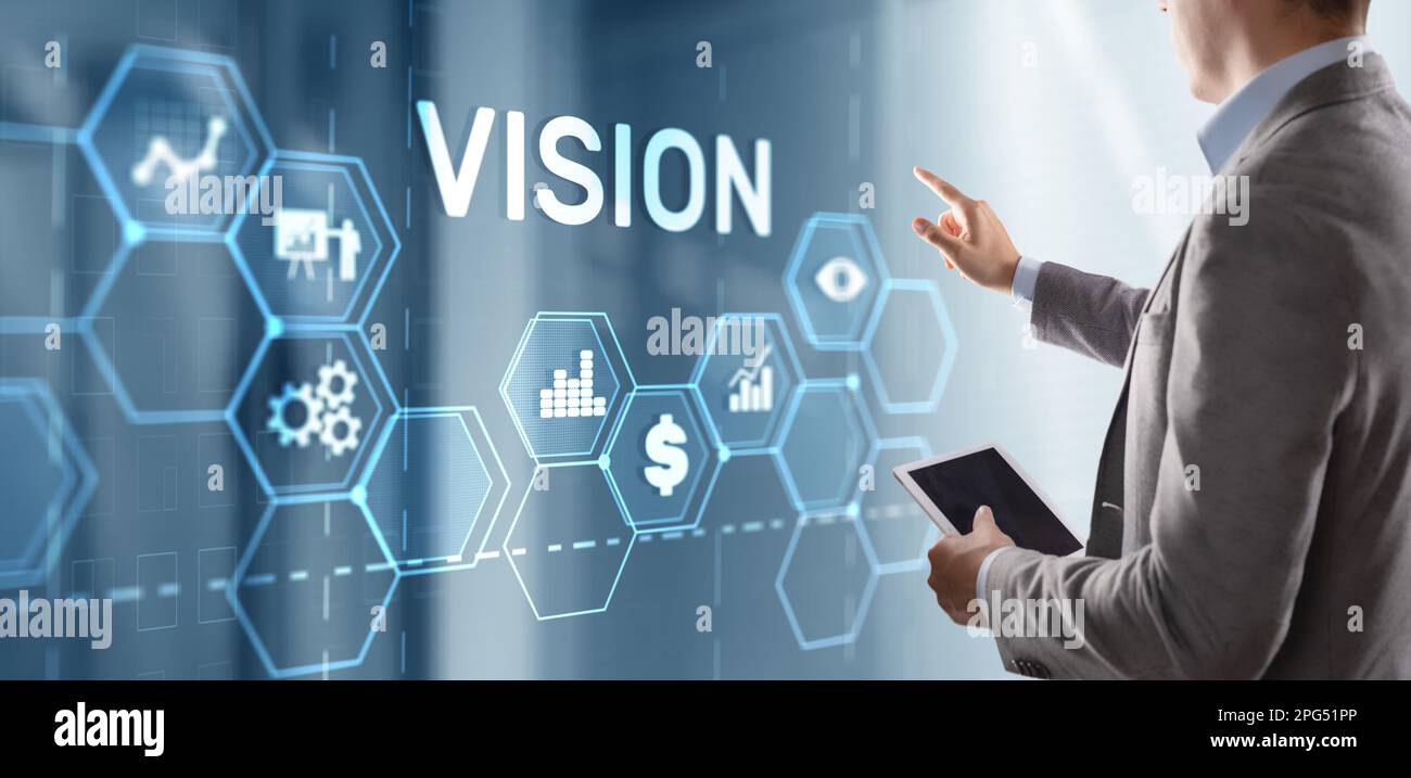 Vision Direction Future Business Inspiration Motivation Concept Stock ...