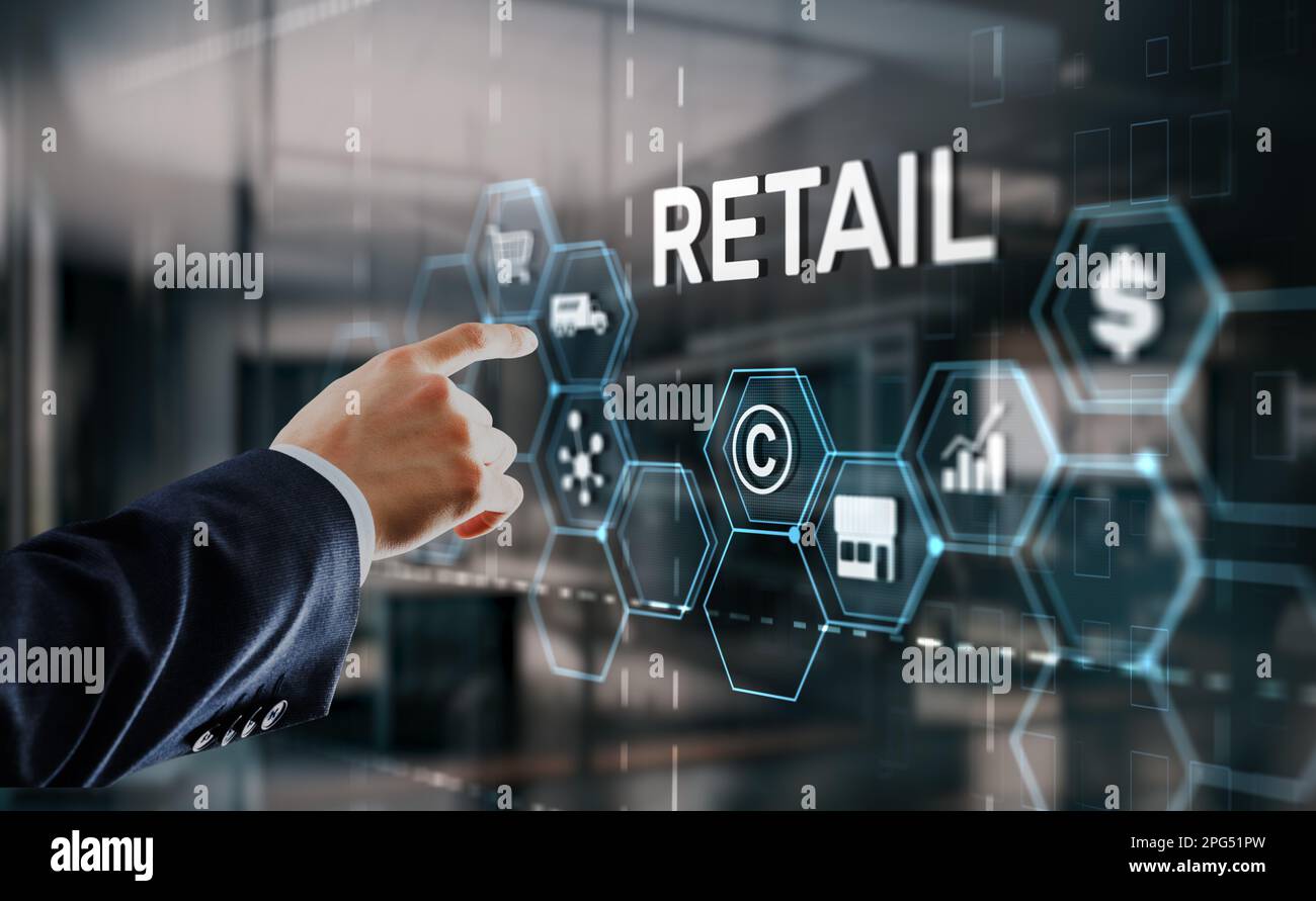 Retail concept marketing channels E-commerce Shopping automation on ...
