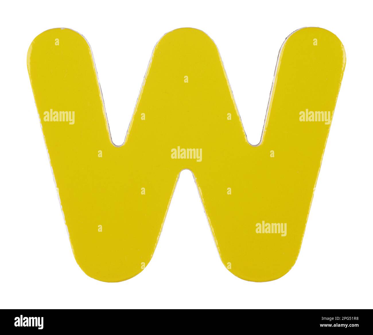 Upper case W magnetic letter on white with clipping path Stock Photo ...