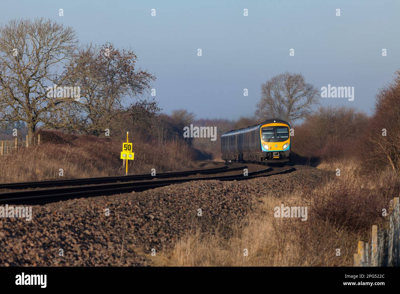 First Transpennine Express Siemens class 85 train passing the Yorkshire ...