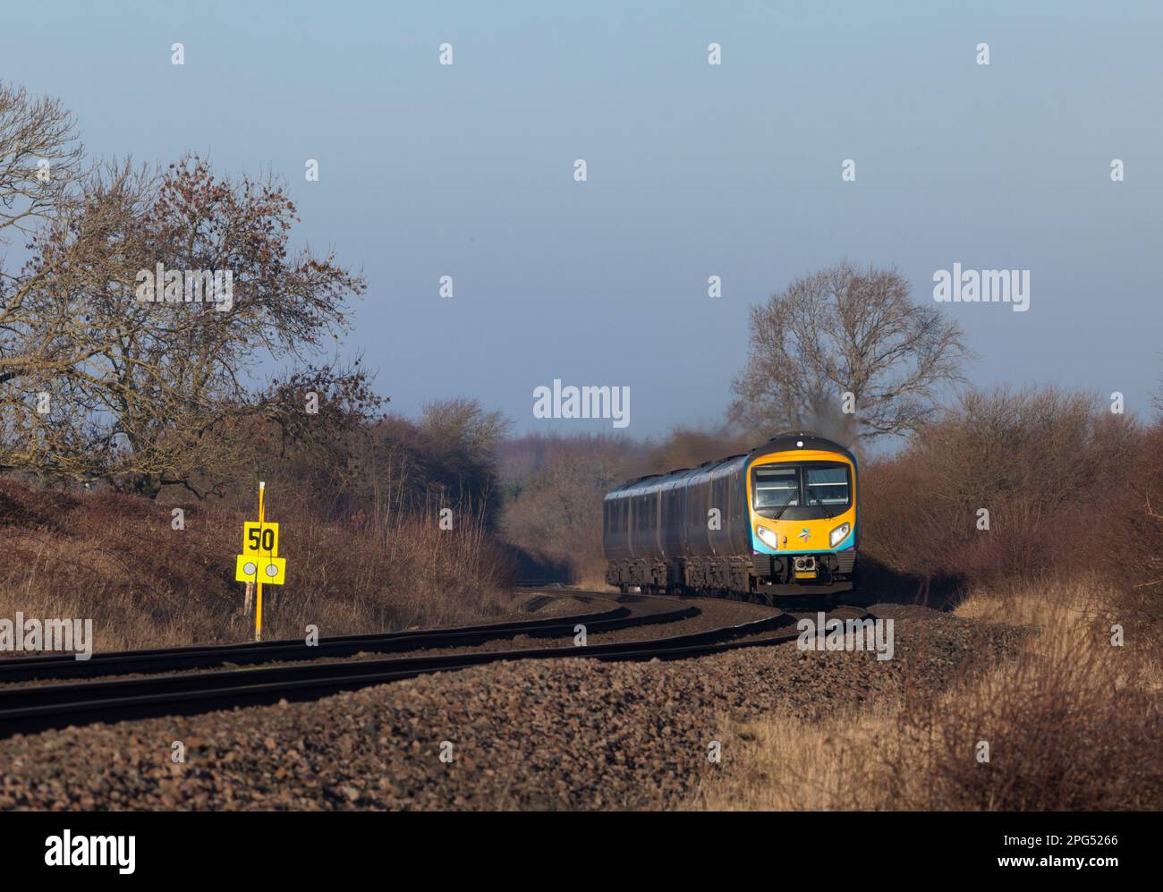 First Transpennine Express Siemens class 85 train passing the Yorkshire ...