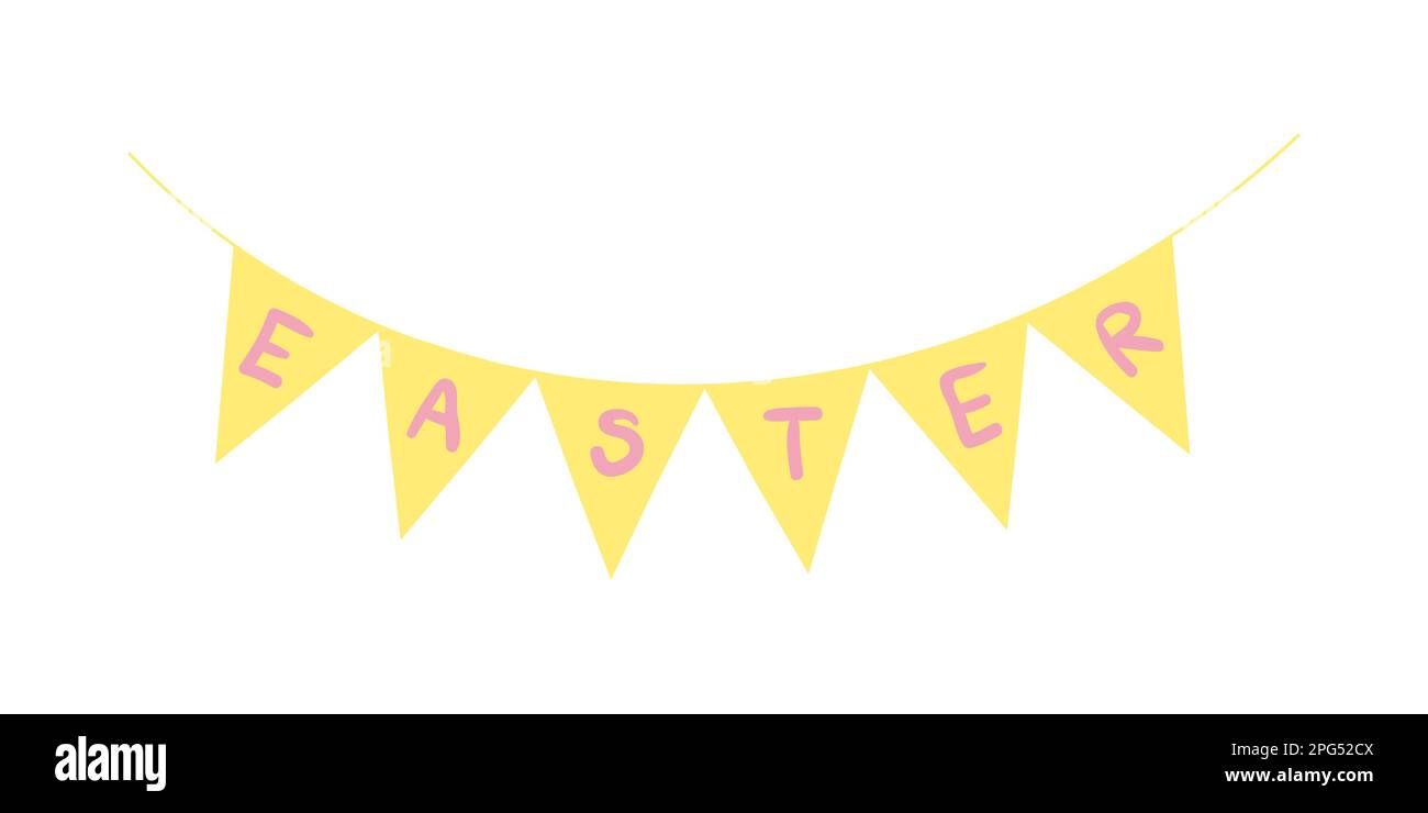 Easter garland with lettering Stock Vector Image & Art - Alamy