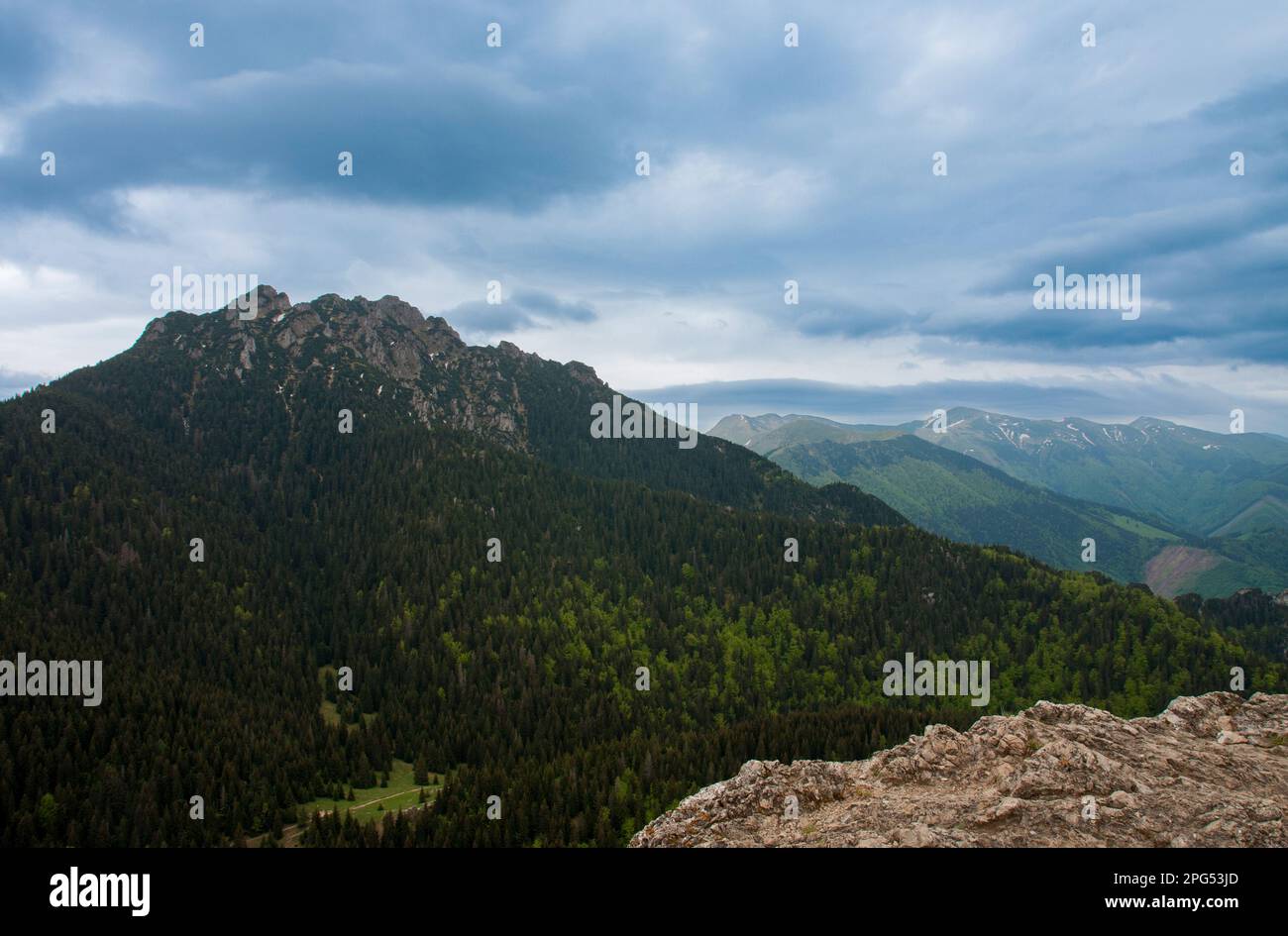 View from Maly Rozsutec to Velky Rozsutec, Mala Fatra, Slovakia in ...
