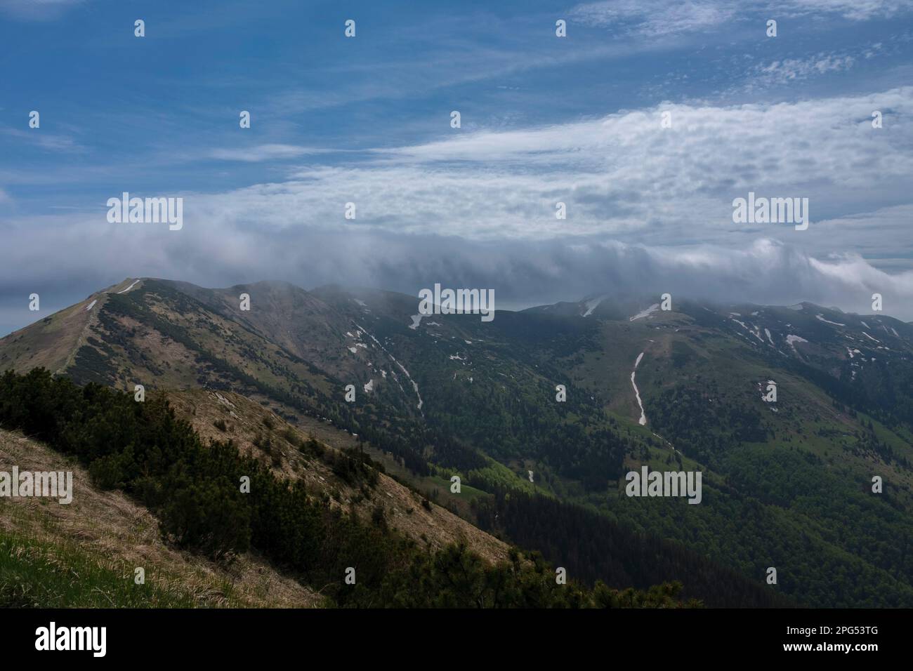 Mountains Hromove, Chleb, Velky Krivan, national park Mala Fatra ...