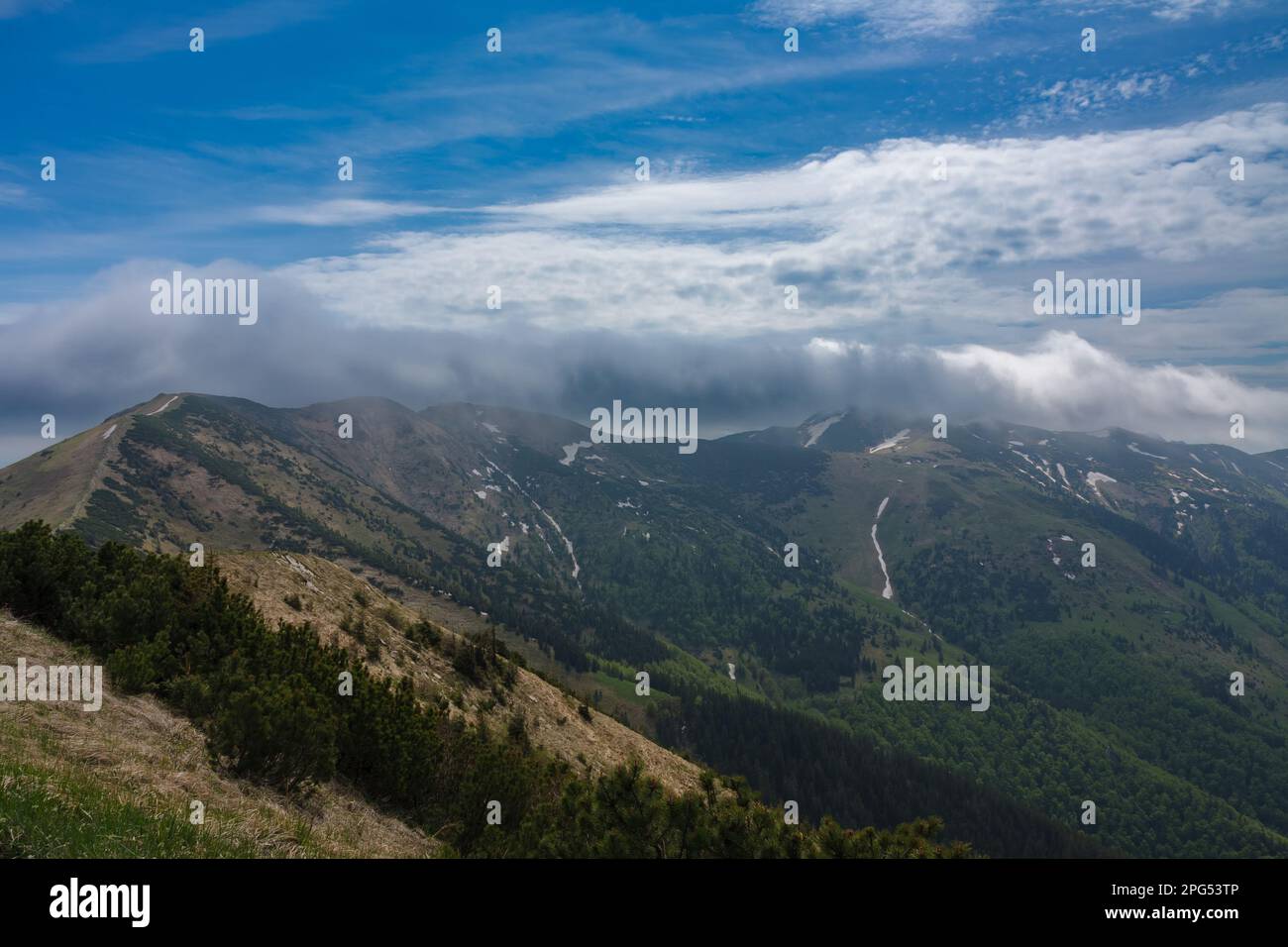 Mountains Hromove, Chleb, Velky Krivan, national park Mala Fatra ...