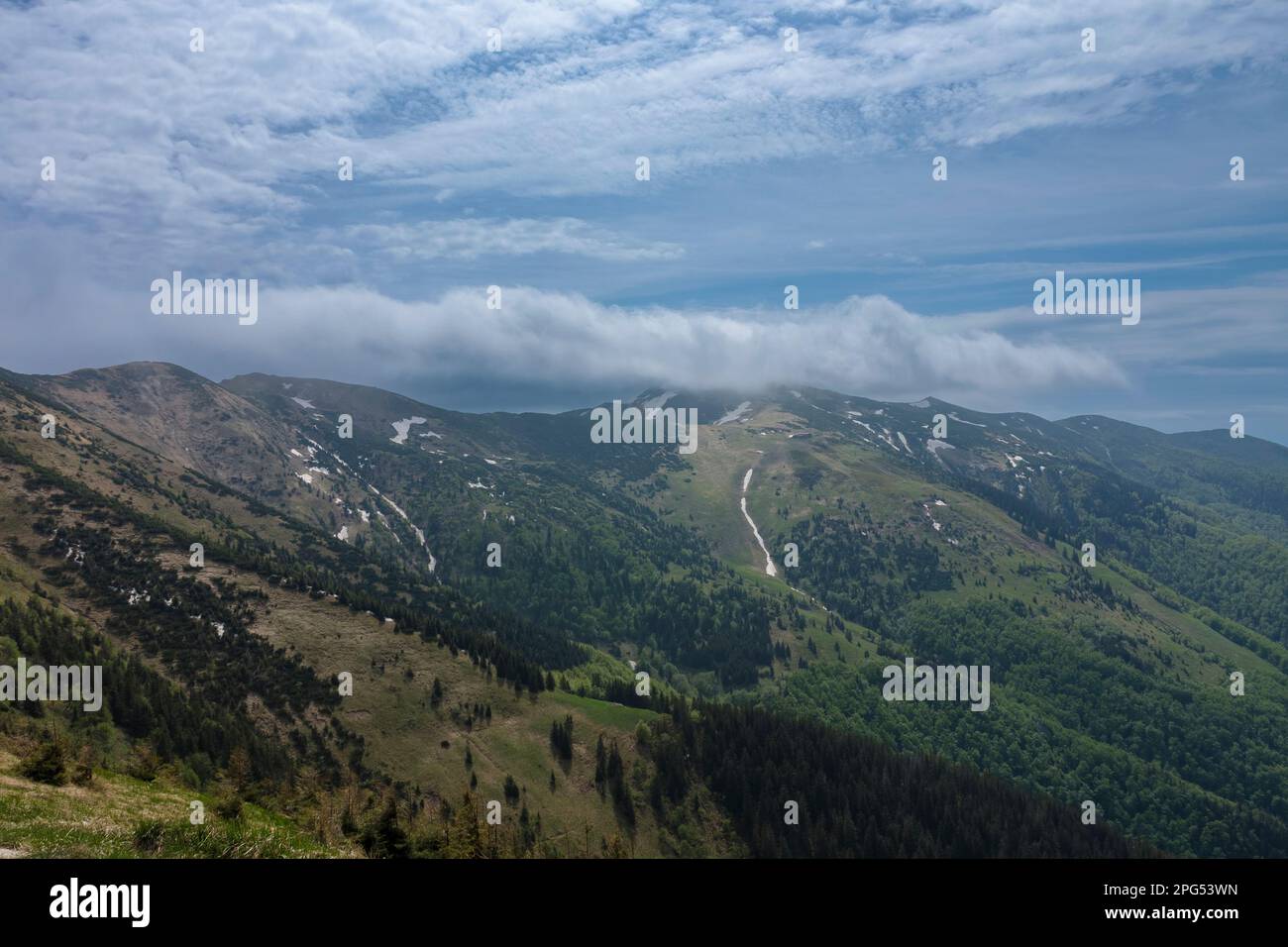 Mountains Hromove, Chleb, Velky Krivan, national park Mala Fatra ...