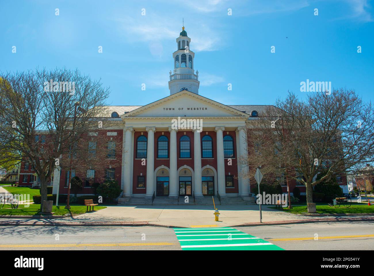 Webster Town Hall at 350 Main Street in historic town center of Webster ...