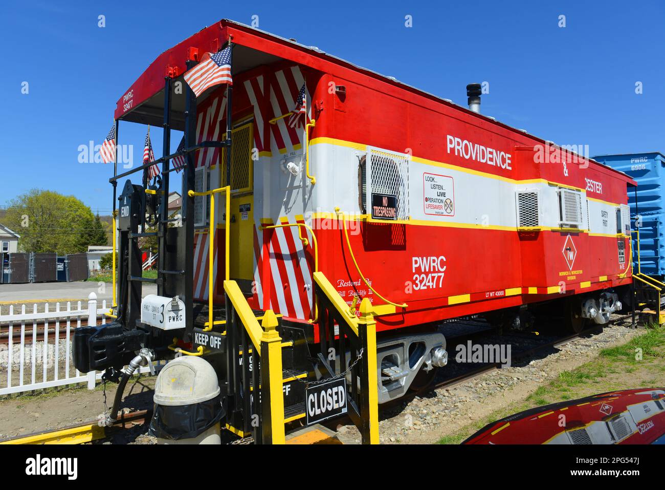 Providence and Worcester Railroad caboose at Webster Depot on Main ...