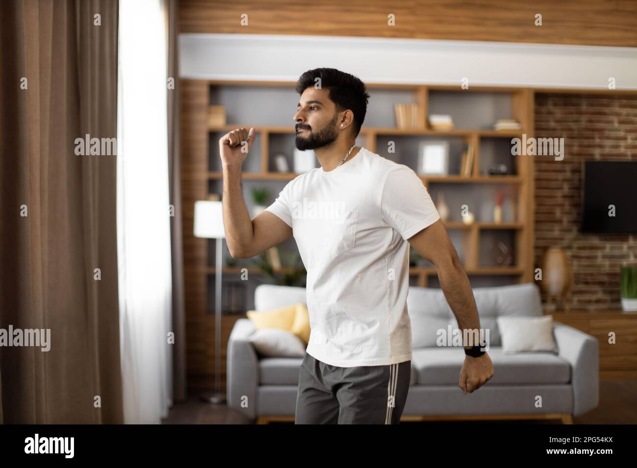 Handsome arabian man in short hi-res stock photography and images - Alamy