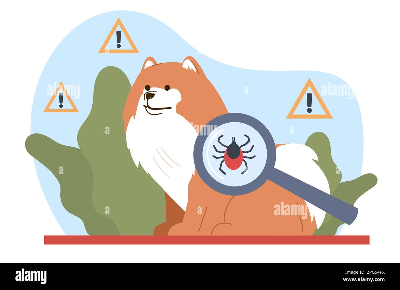 Beginning of tick attack season on dogs. Bloodsucker bugs. Protection ...