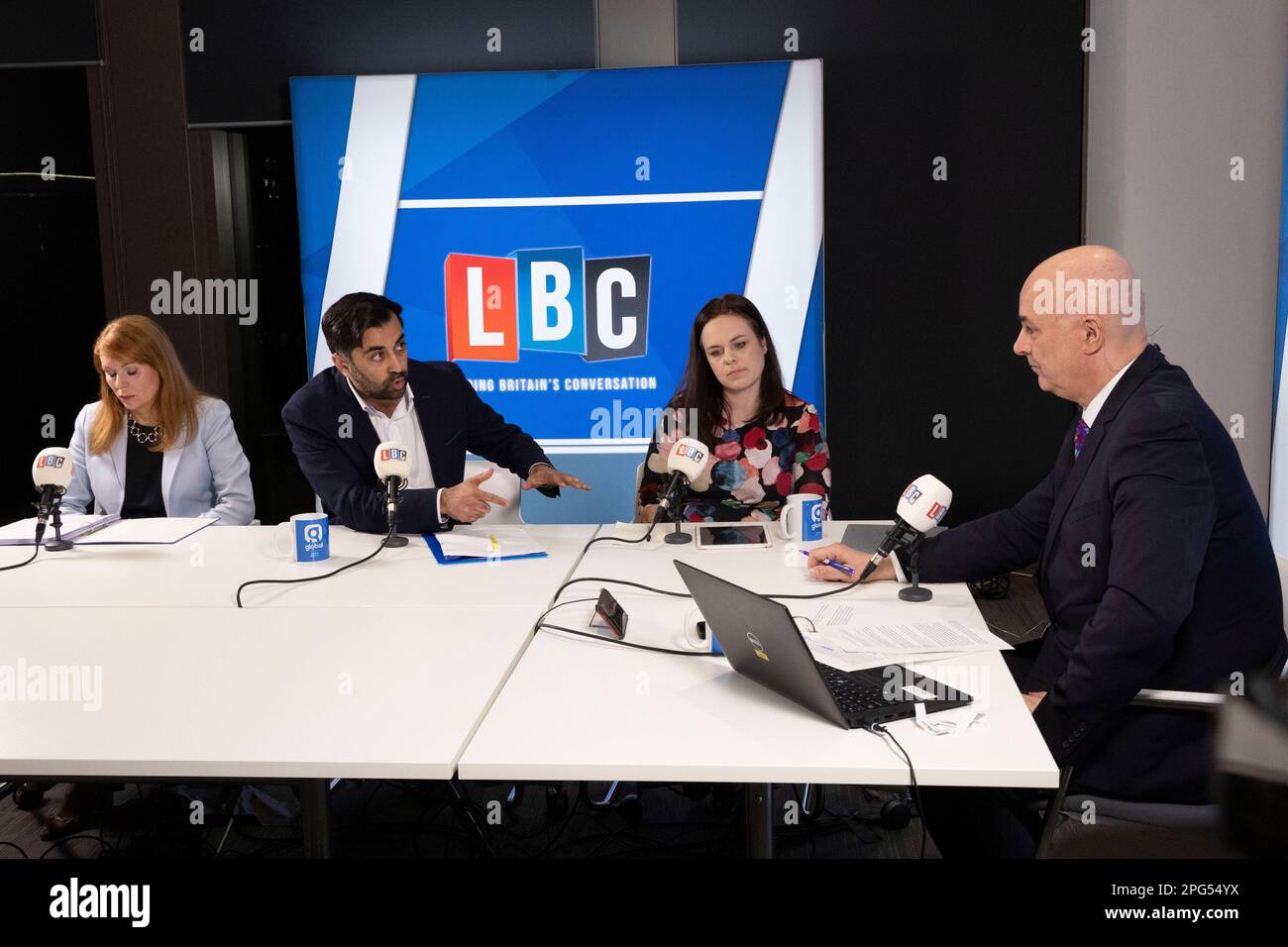 LBC presenter, Iain Dale (far right) with (left to right) SNP ...