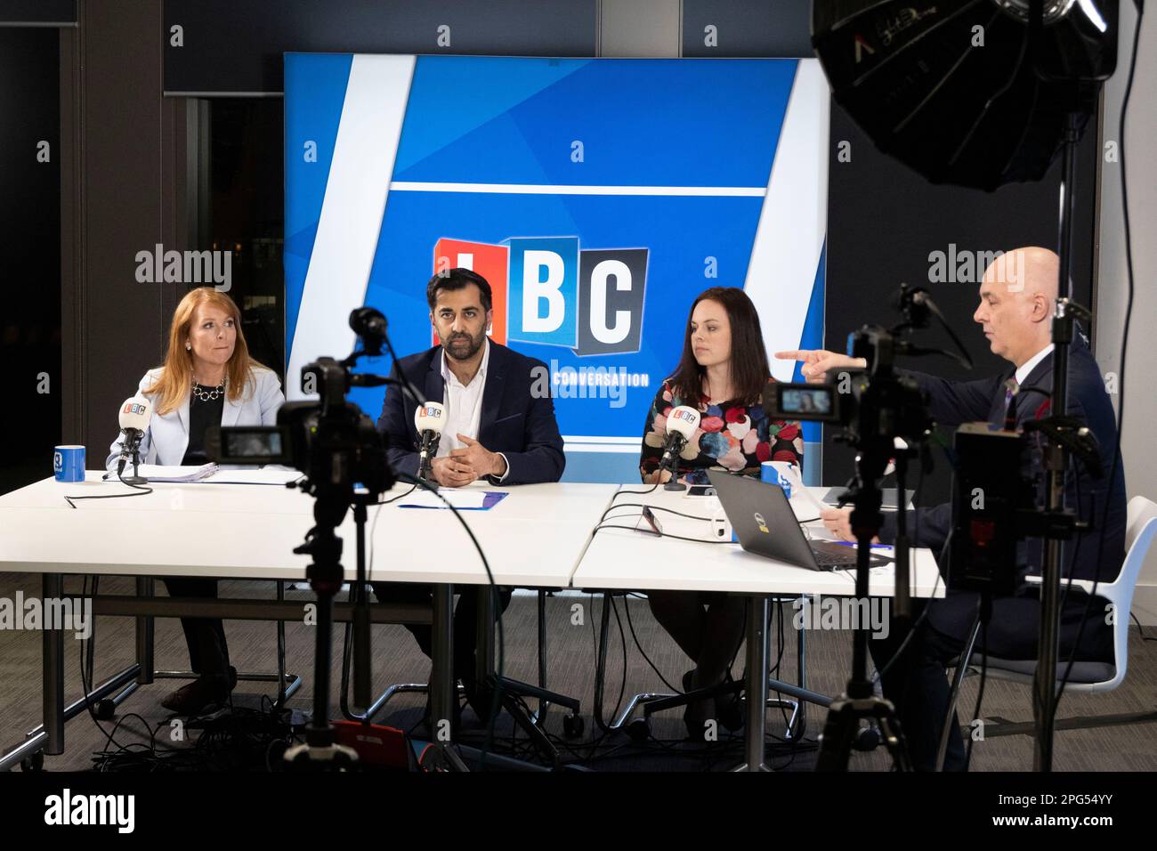 LBC presenter, Iain Dale (far right) with (left to right) SNP ...