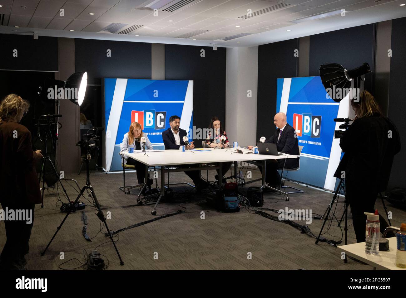 LBC presenter, Iain Dale (far right) with (left to right) SNP ...