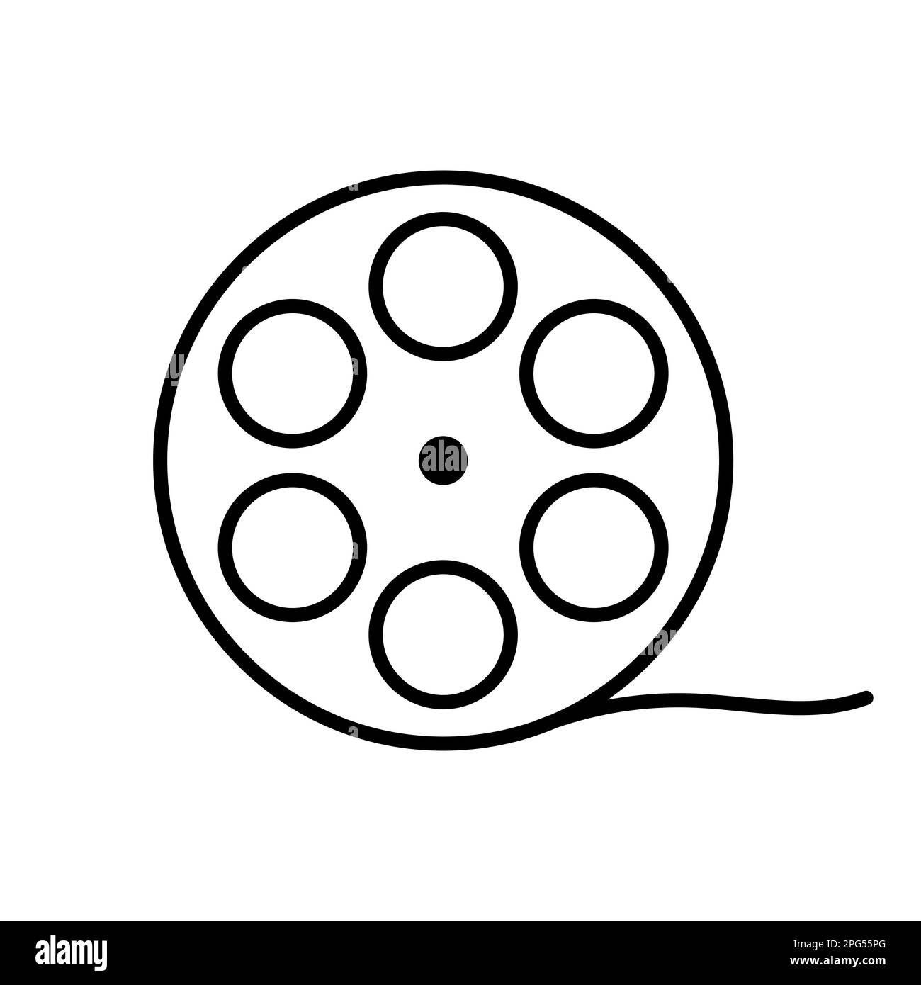 Film reel line icon. Symbol for website design, logo, app, UI. Vector ...