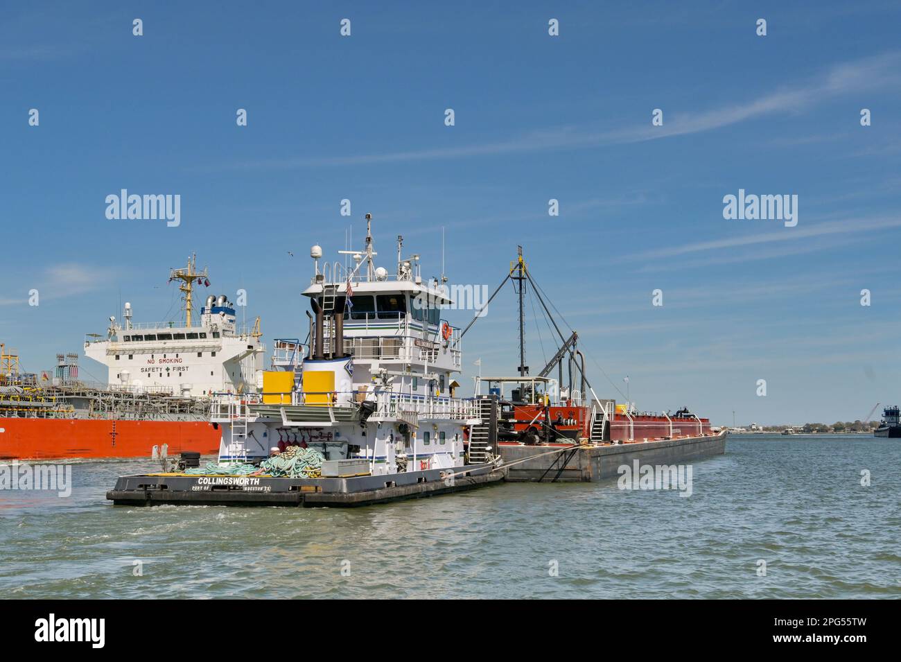 Galveston, Texas, USA - February 2023: Industrial tugboat Collingsworth ...